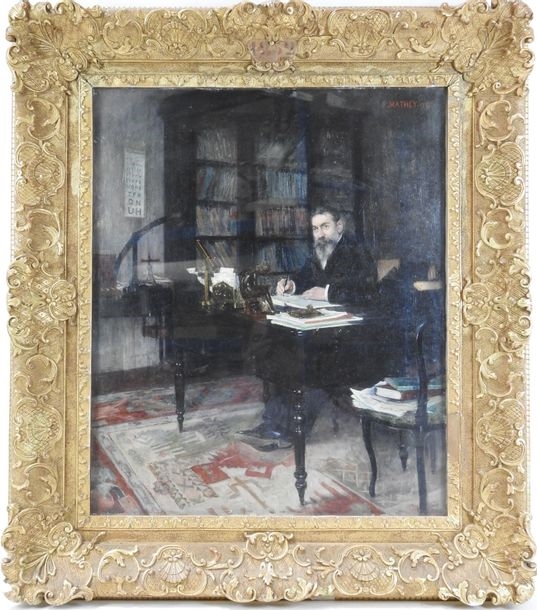 Paul Mathey | Portrait d'un médecin à son bureau (1903) | MutualArt