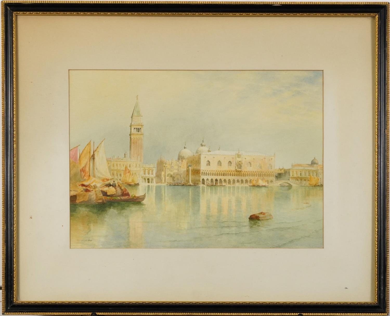 Richard Henry Wright | Gondolas before St Mark's Square Venice | MutualArt