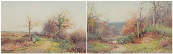 Henry John Sylvester Stannard | Rural landscapes with figures on ...