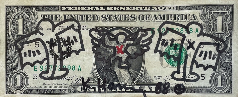 Keith Haring | Dollar Bill I (1988) | MutualArt