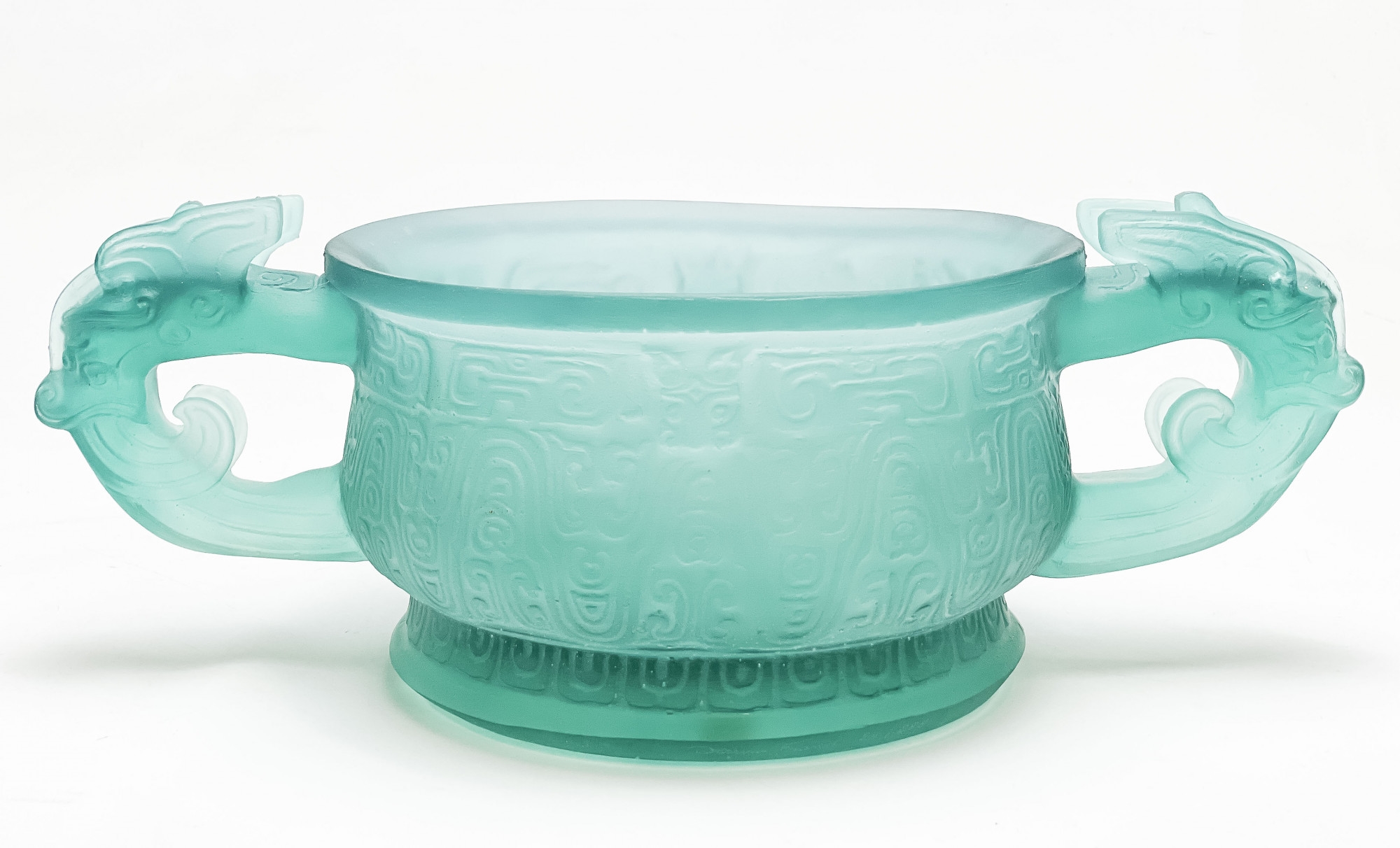 Daum Frères | Daum Pate de Verre Two Handled Bowl | MutualArt