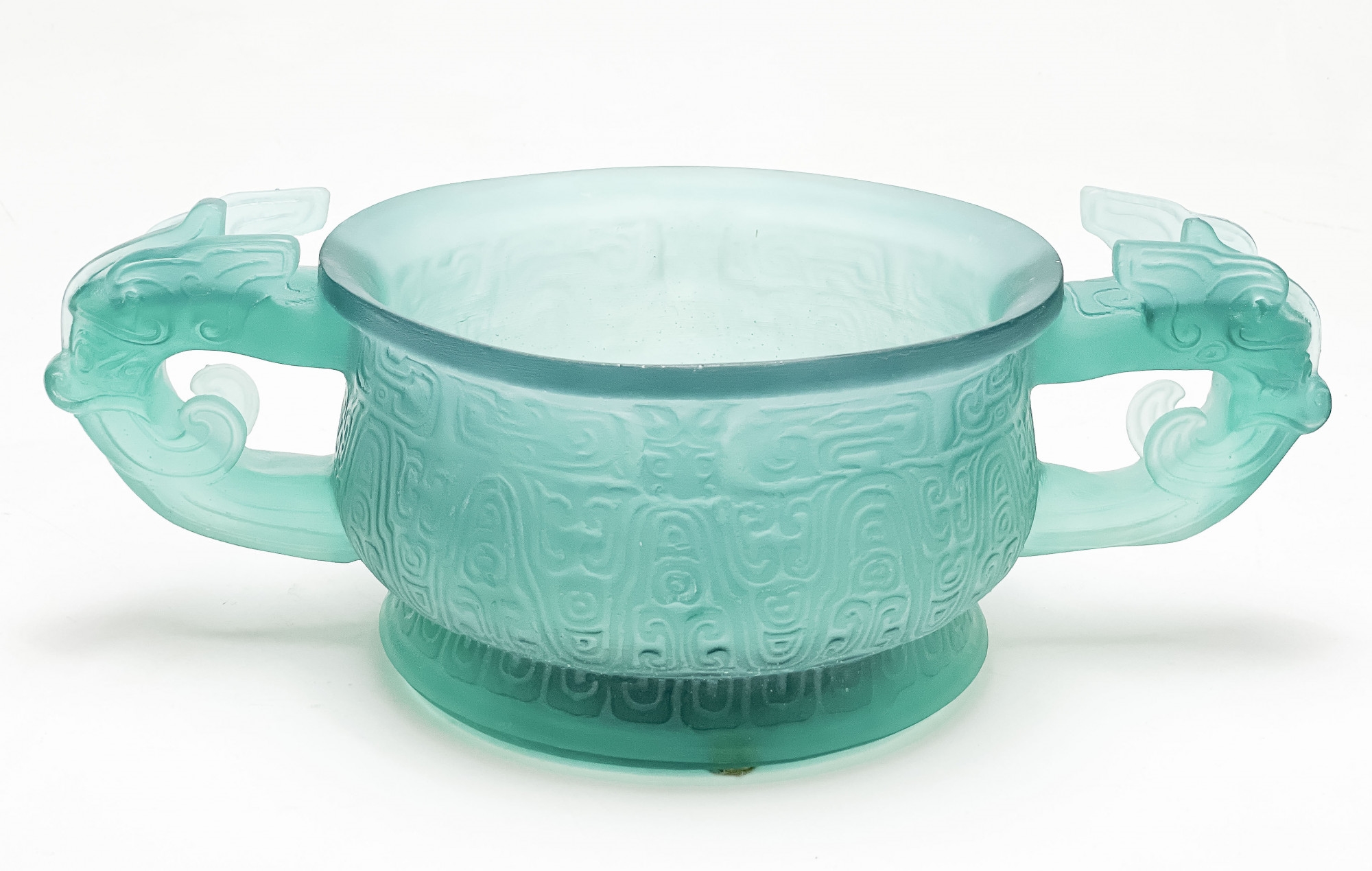 Daum Frères | Daum Pate de Verre Two Handled Bowl | MutualArt