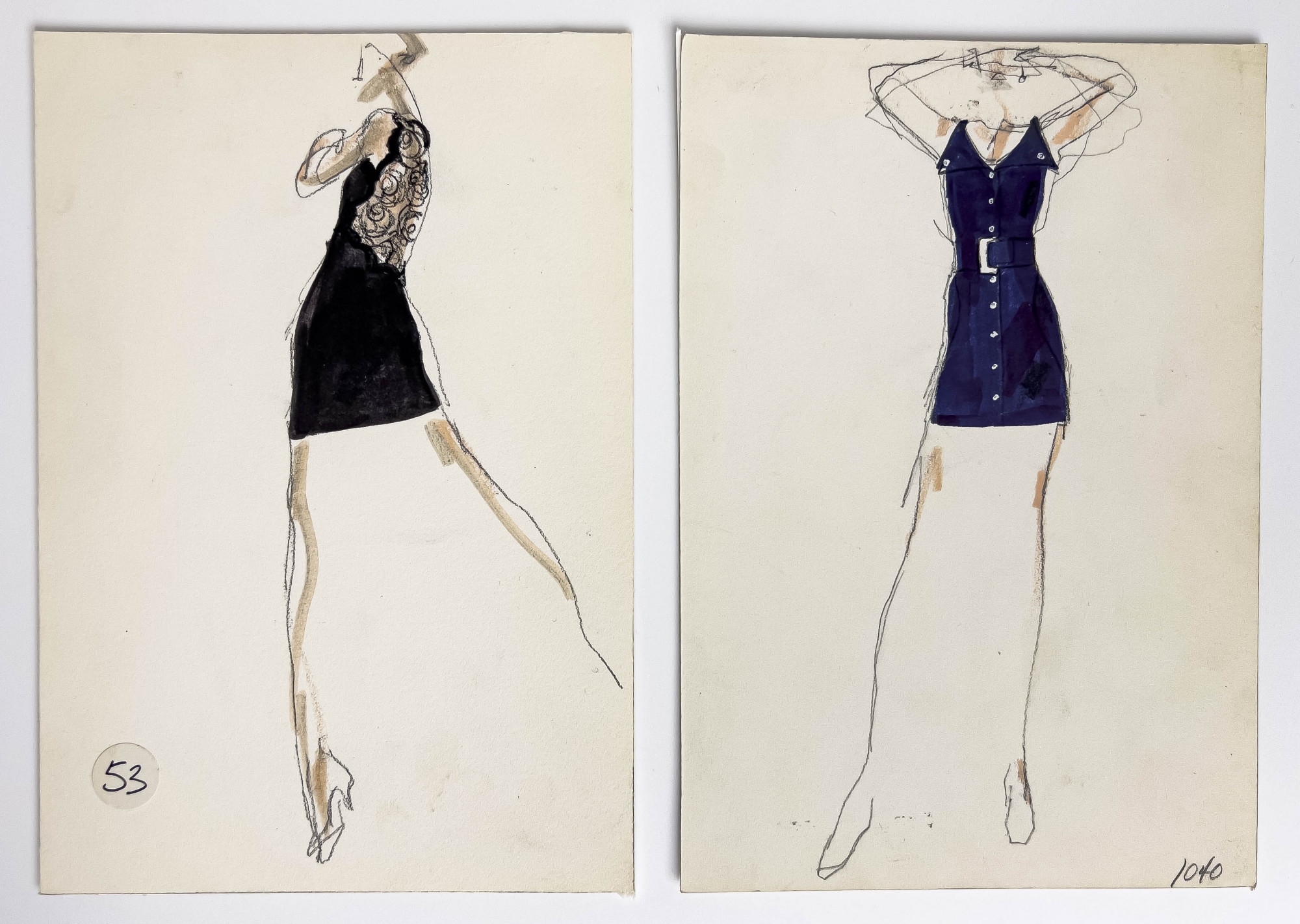 Joe Eula | 12 Joe Eula Illustrations for Geoffrey Beene | MutualArt