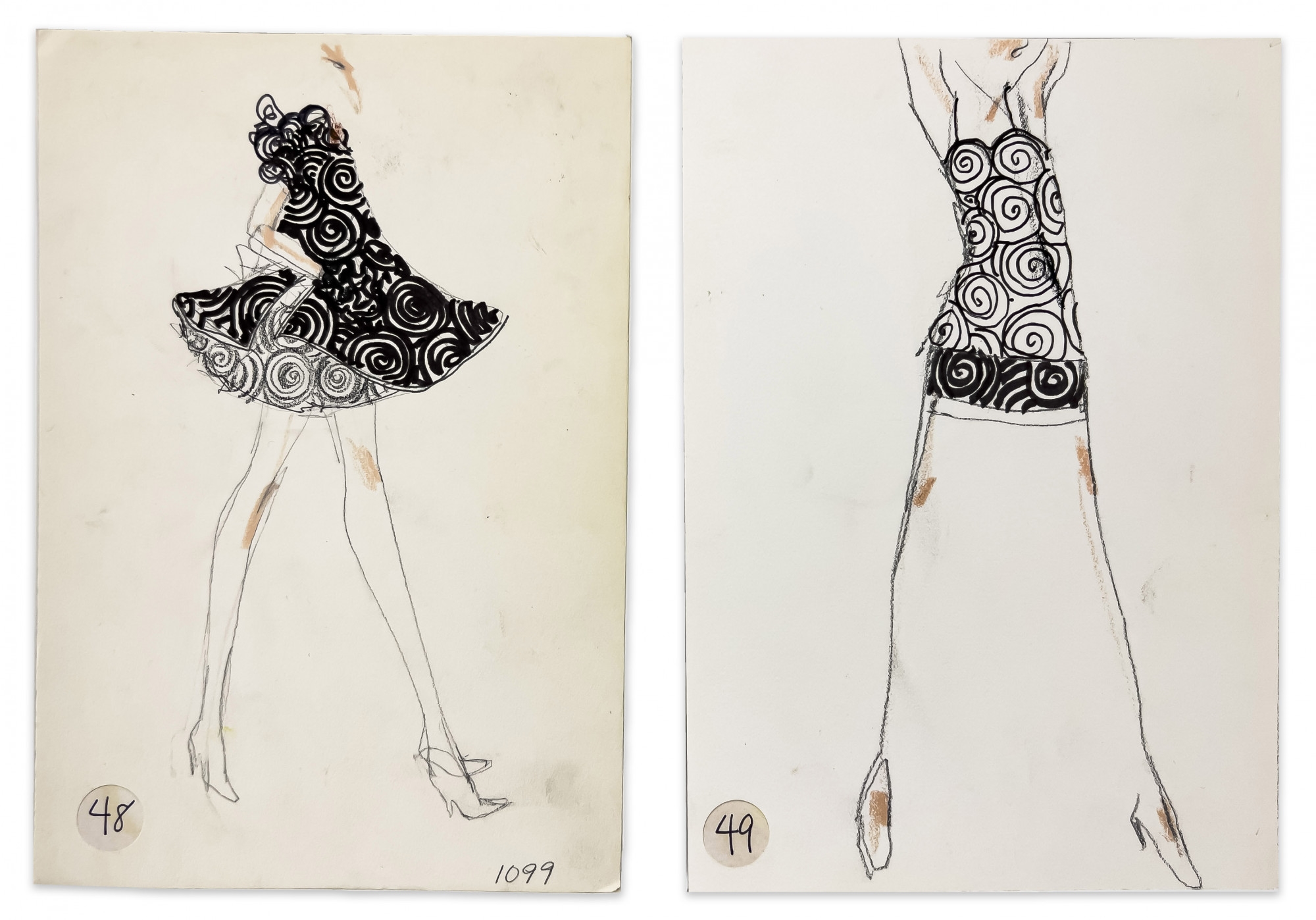 Joe Eula | 12 Joe Eula Illustrations for Geoffrey Beene | MutualArt