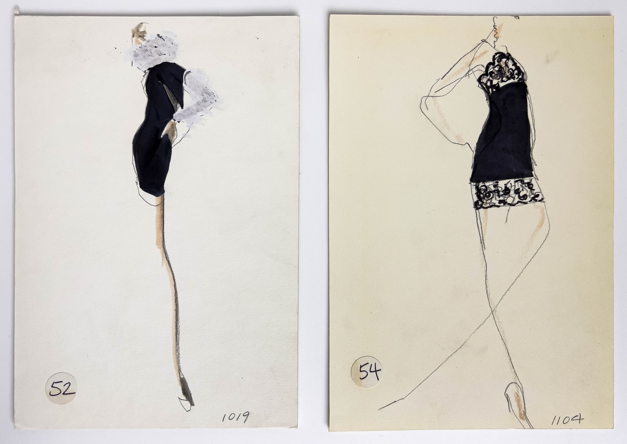 Joe Eula | 12 Joe Eula Illustrations for Geoffrey Beene | MutualArt