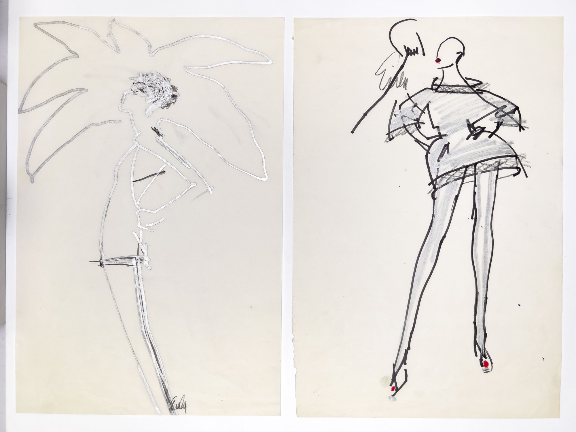 Joe Eula | 4 Illustrations for Geoffrey Beene | MutualArt