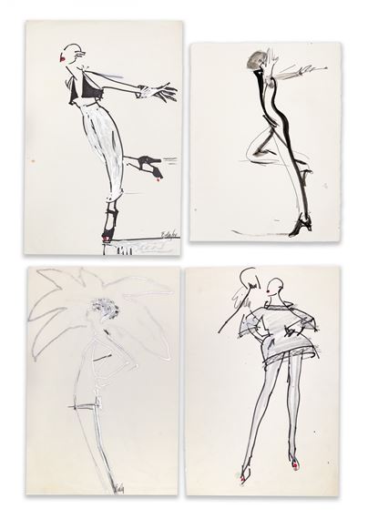 Joe Eula | 4 Illustrations for Geoffrey Beene | MutualArt