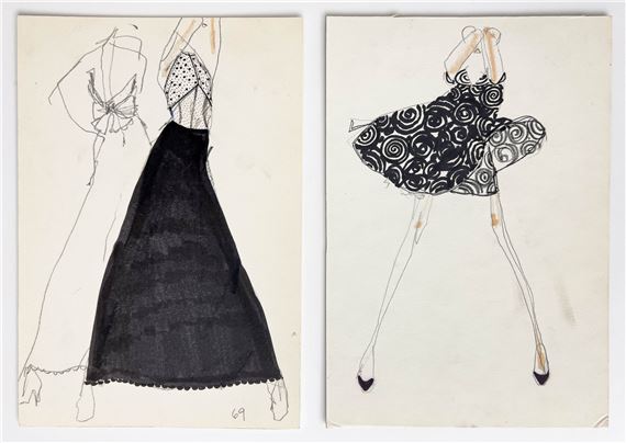 Joe Eula | 12 Joe Eula Illustrations for Geoffrey Beene | MutualArt