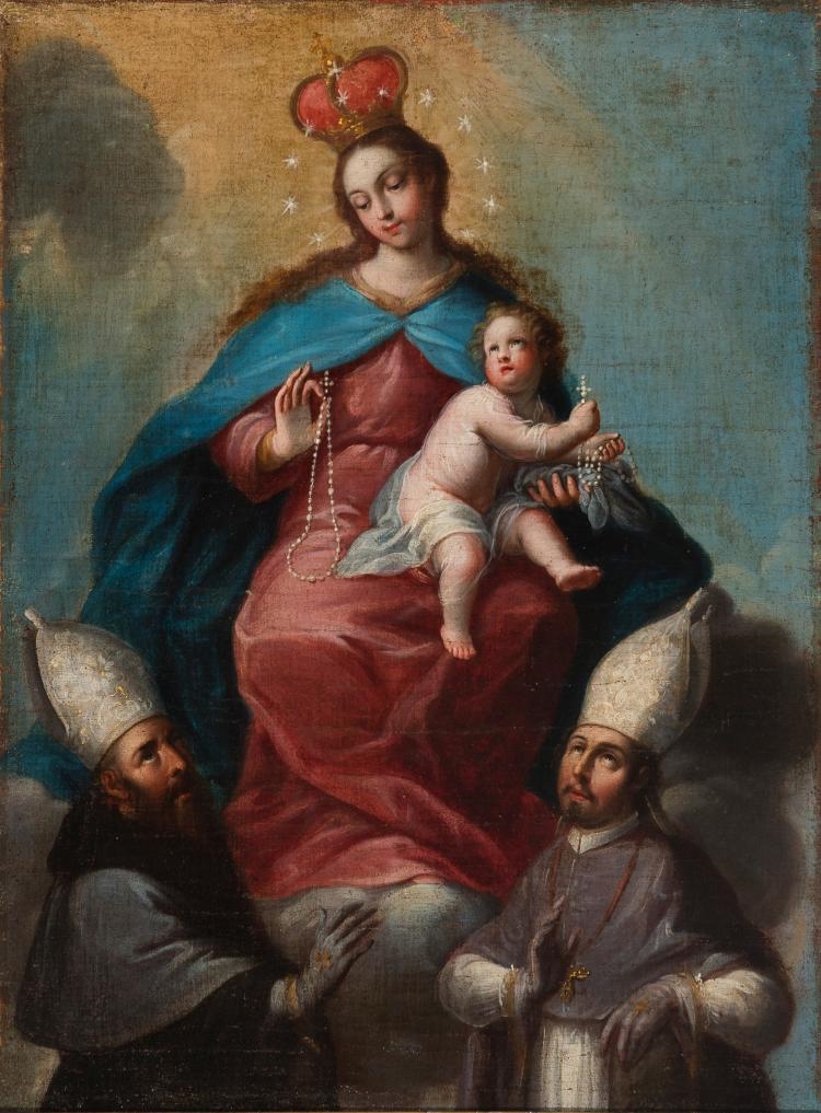Miguel Cabrera | Our Lady of the Rosary with St. Augustine and St ...