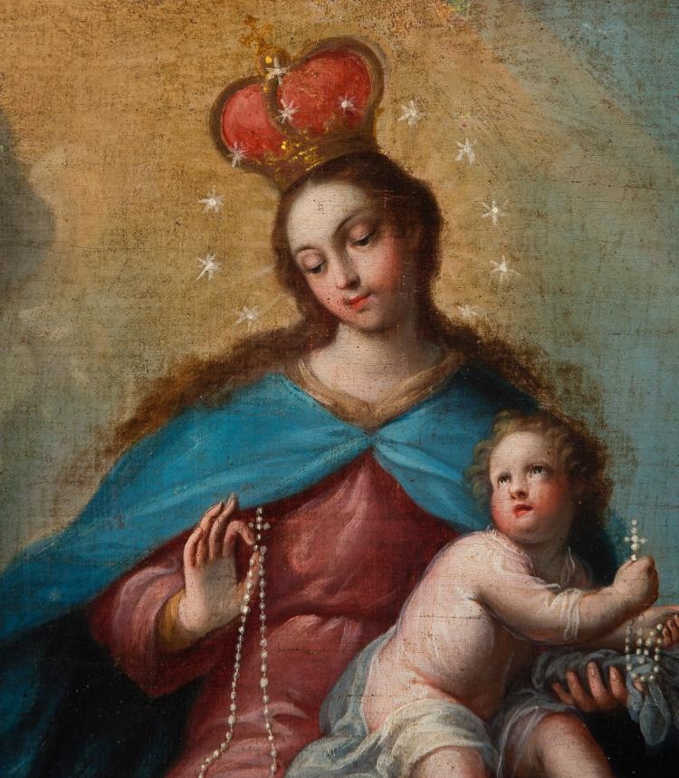 Miguel Cabrera | Our Lady of the Rosary with St. Augustine and St ...