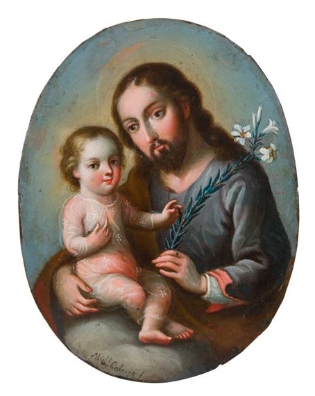 Miguel Cabrera | Saint Joseph and Child (Circa 1750) | MutualArt