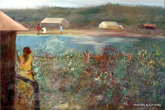 Stephen Deutscher | Village Scene. | MutualArt