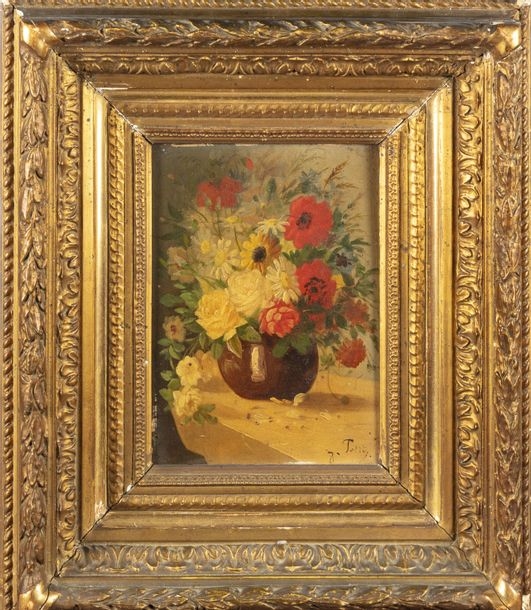 Georges Petit | Still life with a bouquet of flowers | MutualArt