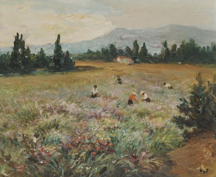 Marcel Dyf | Flower picking in Provence | MutualArt