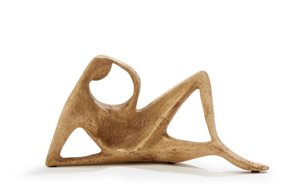 Henry Moore | Semi-abstract sculpture of a female figure (1960) | MutualArt