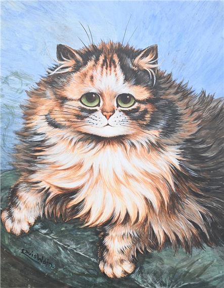 Louis Wain | SEATED TABBY CAT | MutualArt
