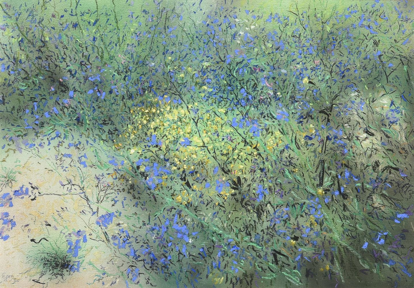 Nicholas Egon | FOUR FIELDS OF FLOWERS (1984) | MutualArt
