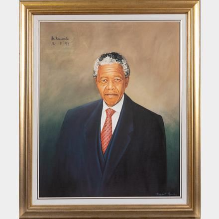 Rupert Hanley | Portrait of former President Nelson Mandela (98 ...