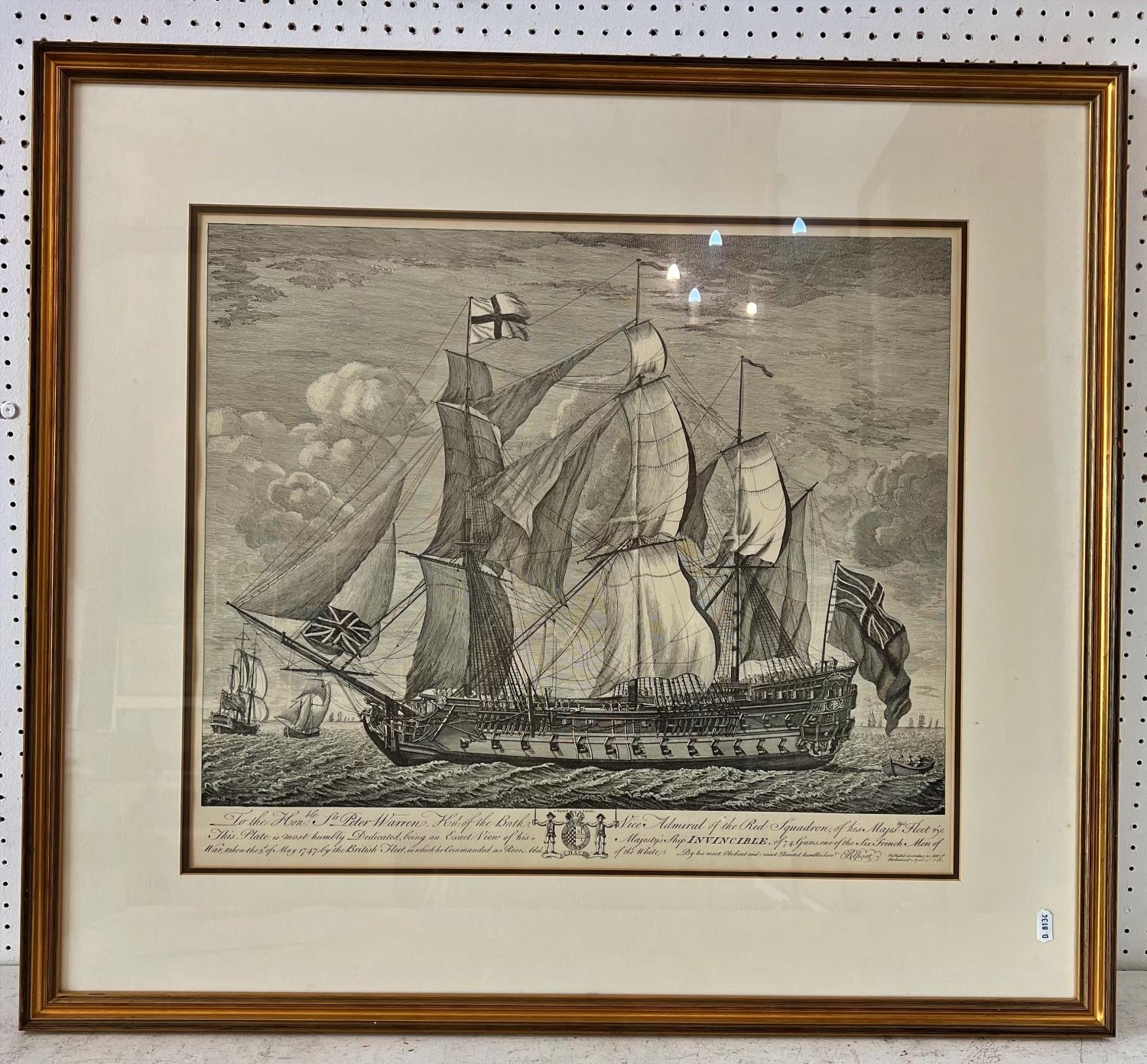 John Boydell | depicting naval galleons HMS Invincible | MutualArt