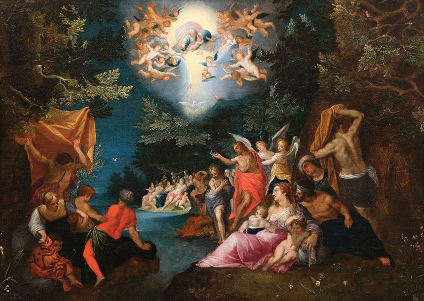 Flemish School, 16th Century | The Baptism of Christ (Circa 1600) | MutualArt