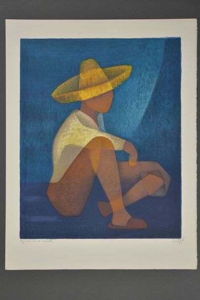Louis Toffoli | Seated figure. Woman with shawl and child. Maternity ...
