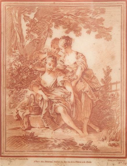 Gilles Demarteau | Drei junge Mädchen am Bach | MutualArt