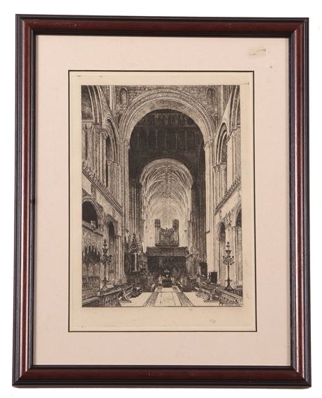 Robert Farren | interior view of Norwich Cathedral (1883) | MutualArt