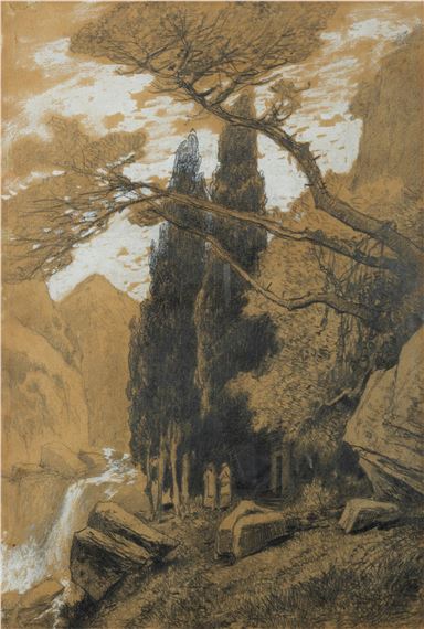 Hermann Corrodi | Fetching water at a fountain | MutualArt