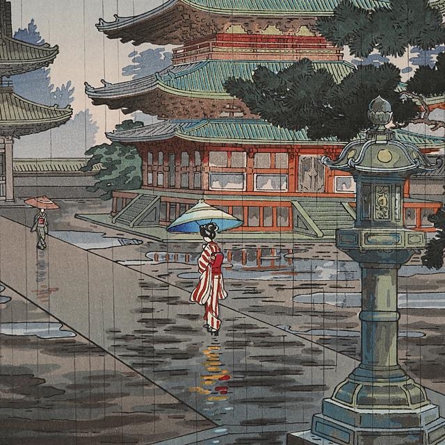 Tsuchiya Koitsu | Horyuji temple, Nara | MutualArt