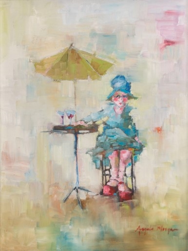 Angela Morgan | Lady with Umbrella | MutualArt