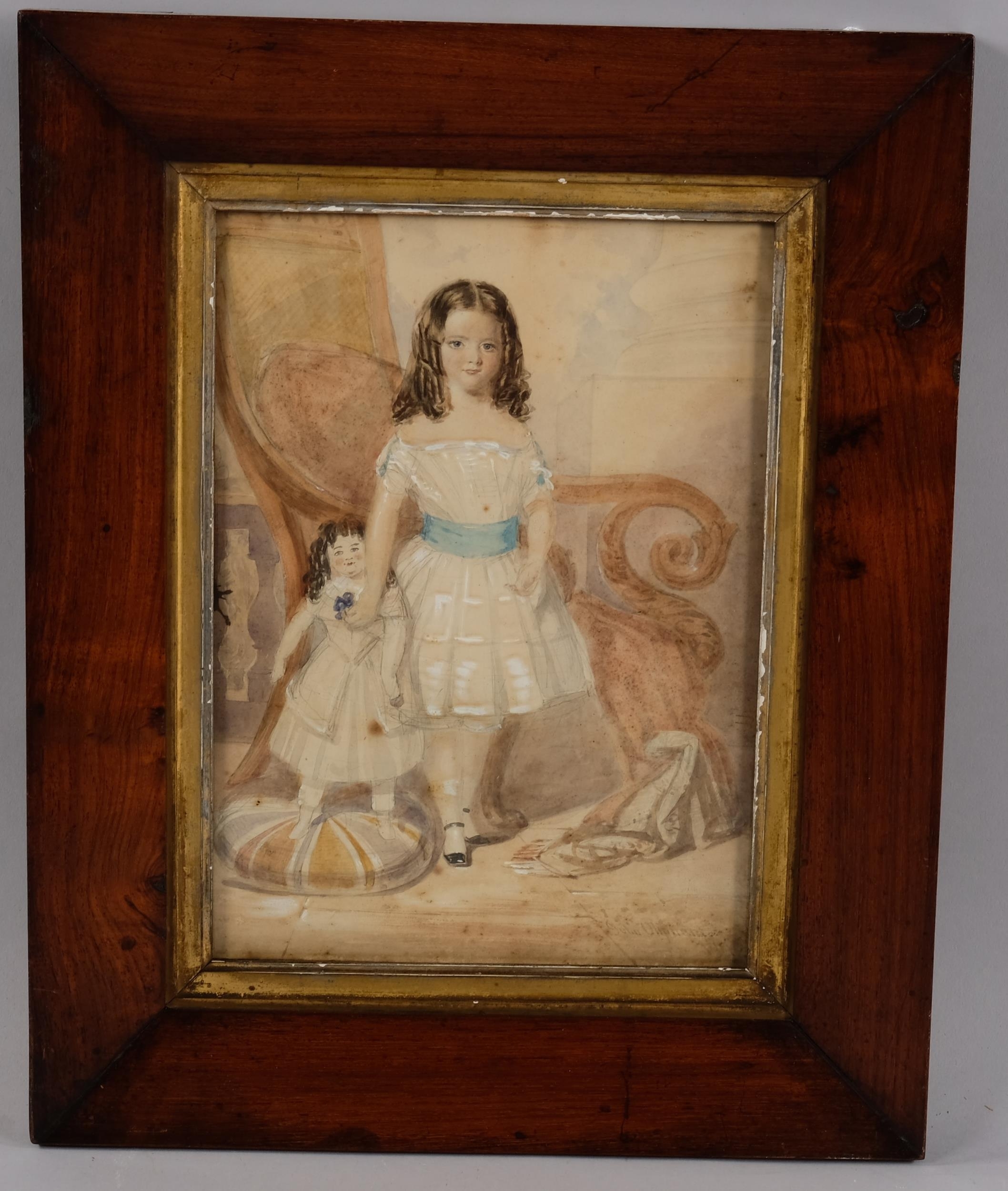 George Oliphant | portrait of a girl with a doll | MutualArt