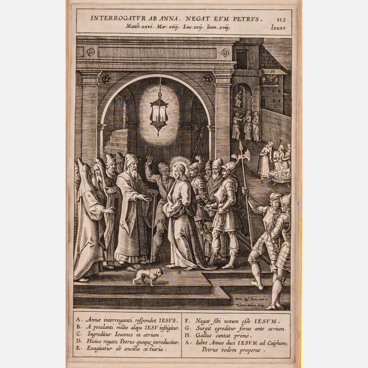 Hieronymous Wierix | Christ Interrogated by Annas | MutualArt