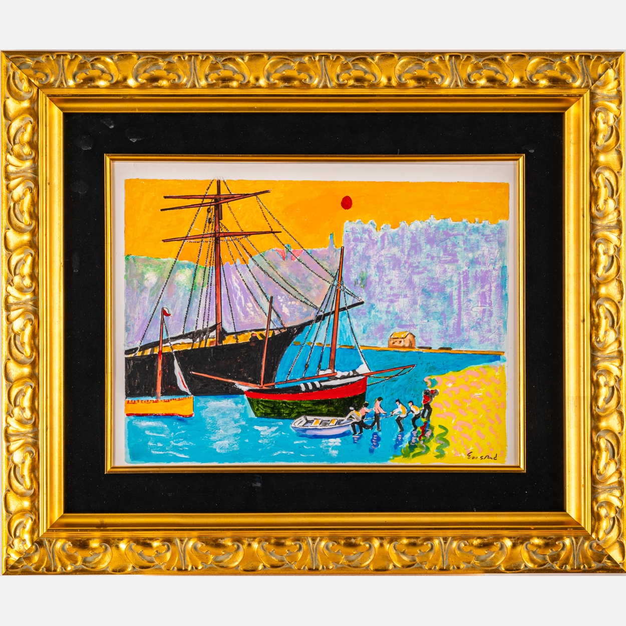 Wayne Ensrud | Sunset in Port of Casis, France | MutualArt