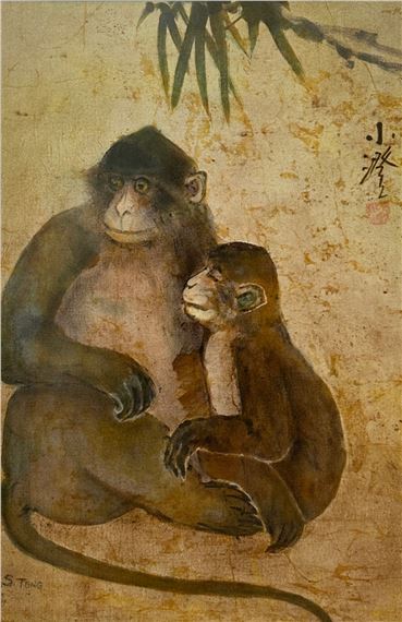 Chuah Siew Teng | Two Gibbons | MutualArt