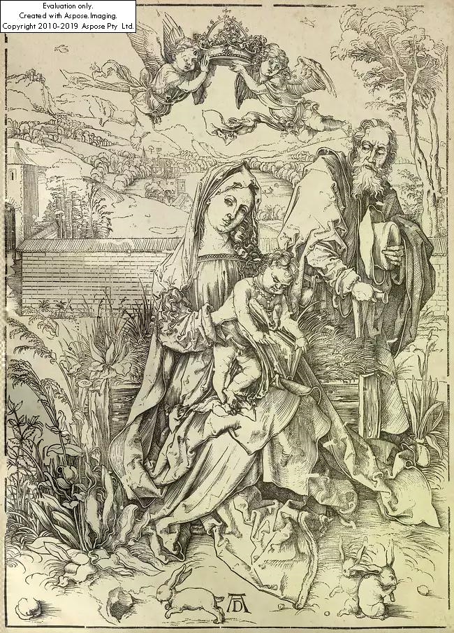Albrecht Dürer | The Holy Family with three hares | MutualArt