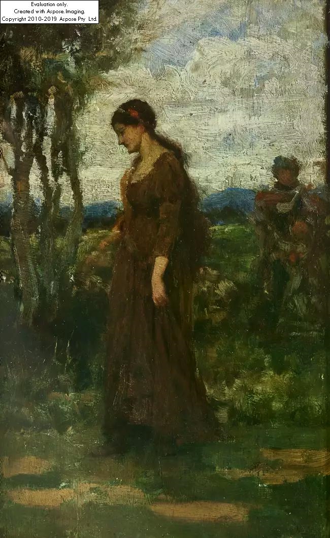 William A. Breakspeare | A Moment's Reflection (1880) | MutualArt