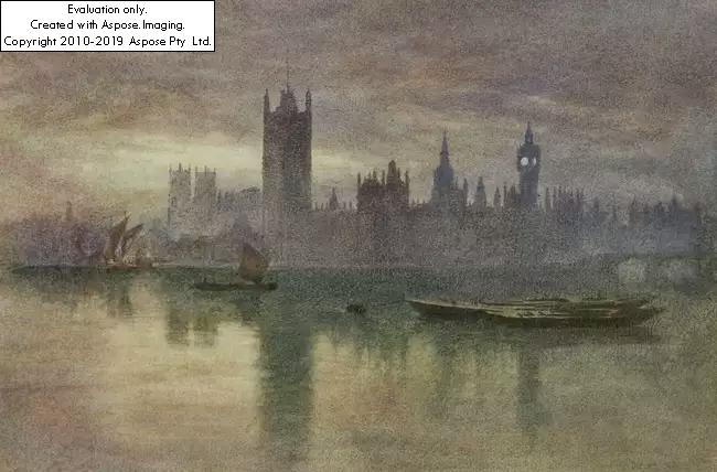 Richard Henry Wright | A view of the Palace of Westminster across the ...