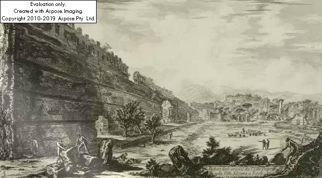 Giovanni Battista Piranesi | Veduta degli avanzi del Castro Pretorio ...