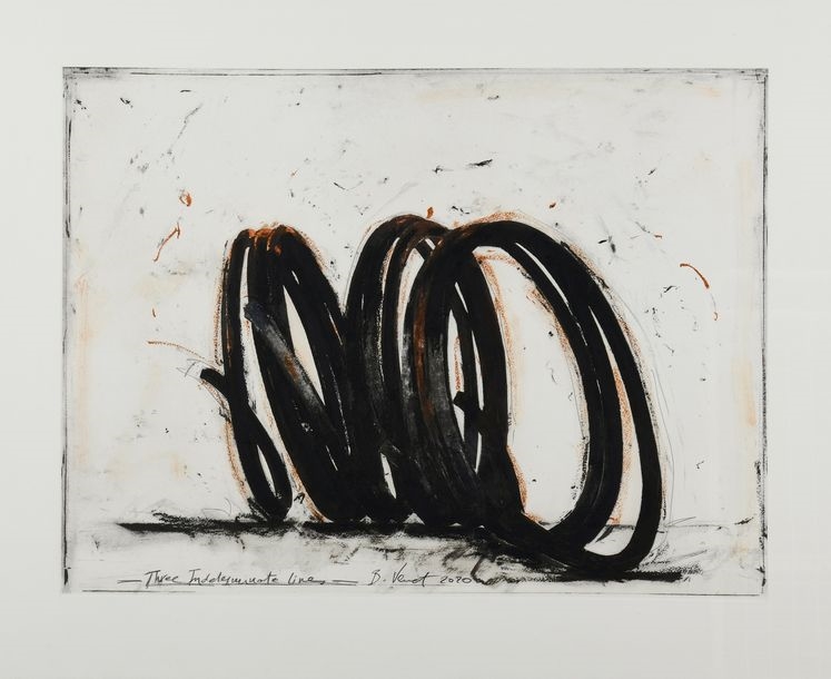 Bernar Venet | Three Indeterminate Lines (2020) | MutualArt