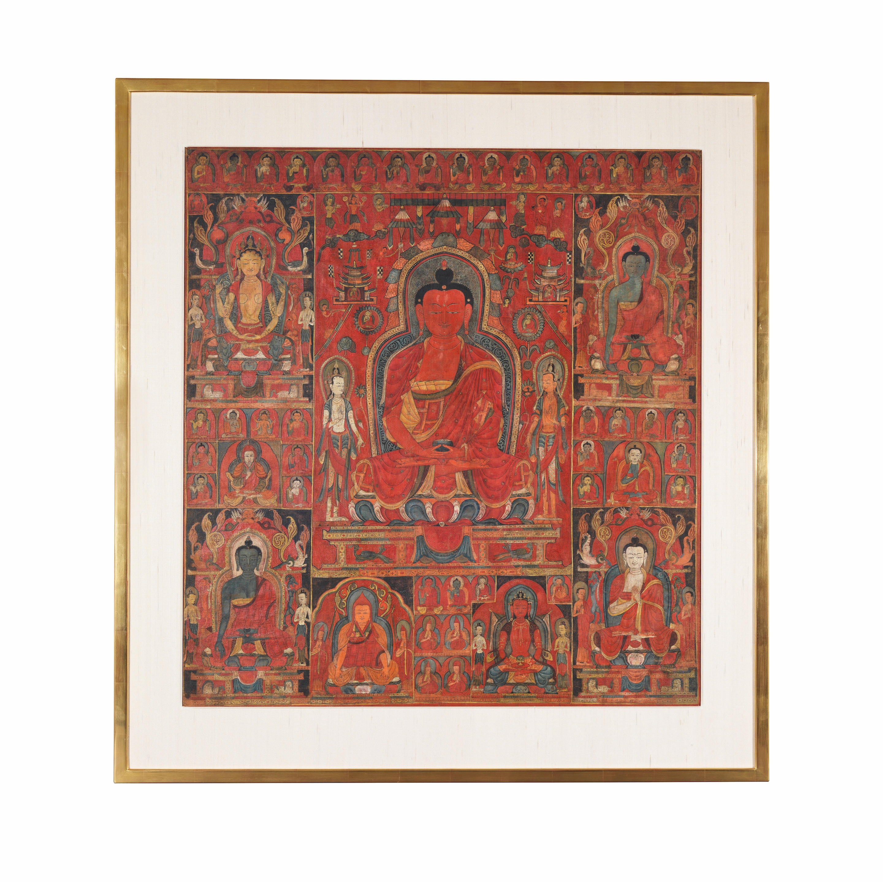 Tibetan School, 15th Century | TANGKA REPRÉSENTANT AMITABHA | MutualArt