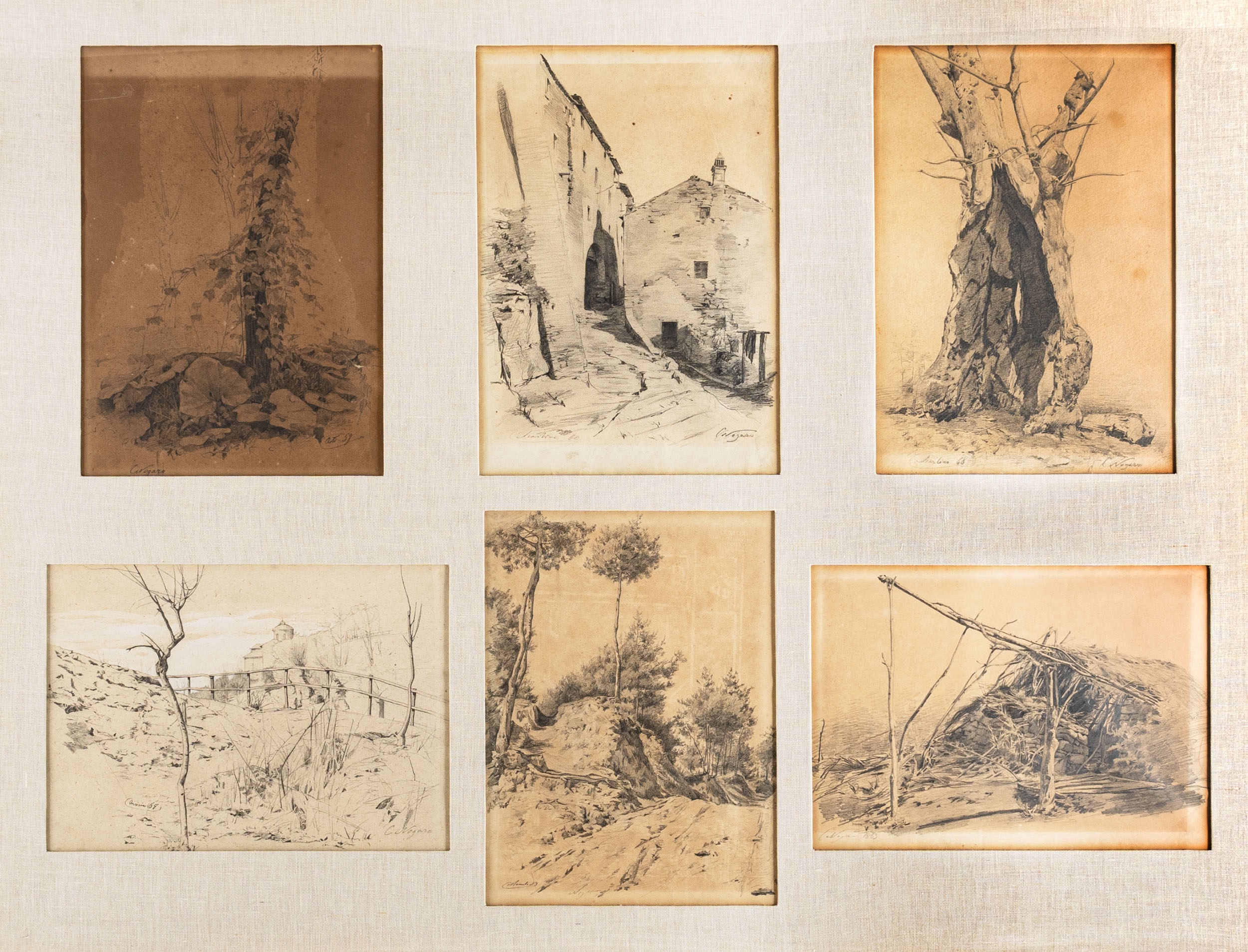 Carlo Nogaro | Group of six drawings | MutualArt