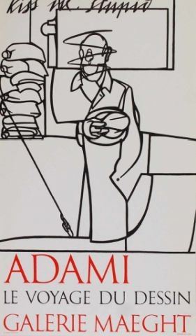 Valerio Adami | (trace légère d'une pliure dans l'angle droit) 76 x 45 ...