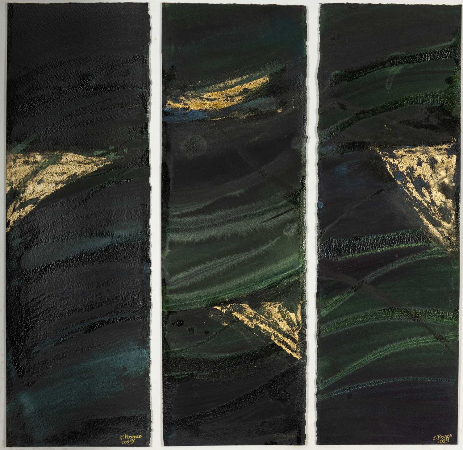 Janet Rogers | three mixed media collages - abstract triptych, and two ...