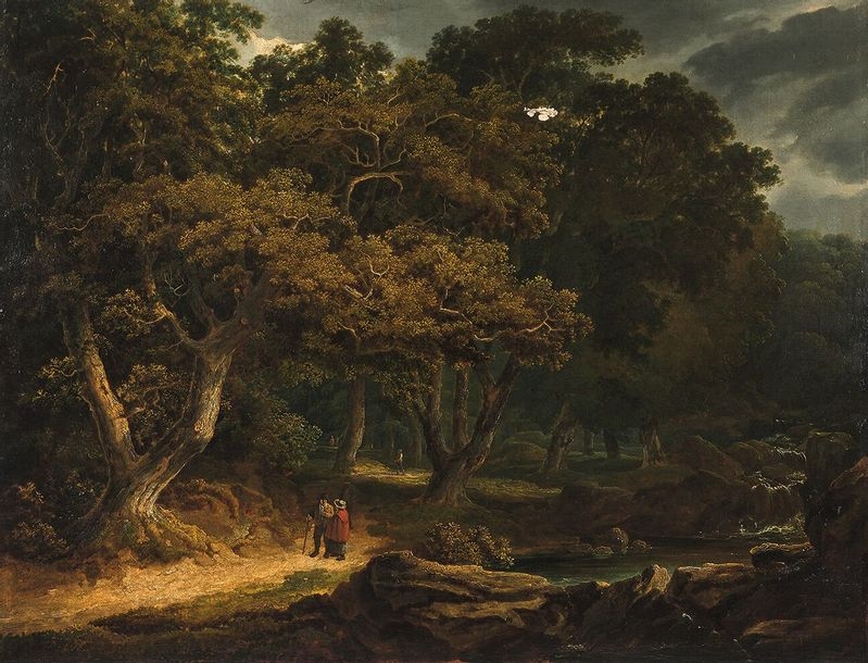 James Arthur O'Connor | Undergrowth animated with figures | MutualArt