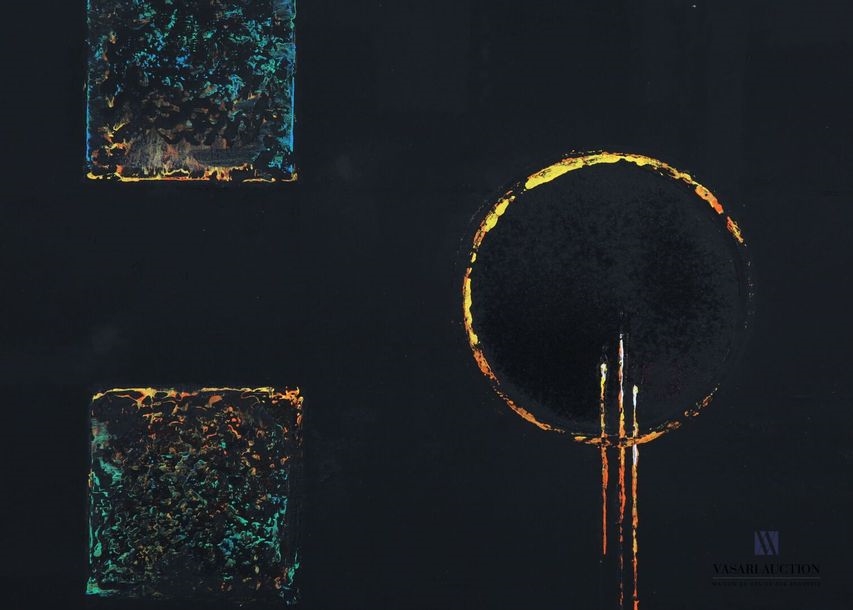 Max Mitau | Abstract composition with quadrilaterals and circle on ...