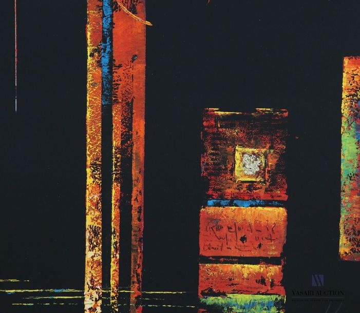 Max Mitau | Abstract composition with circle and quadrilaterals on ...