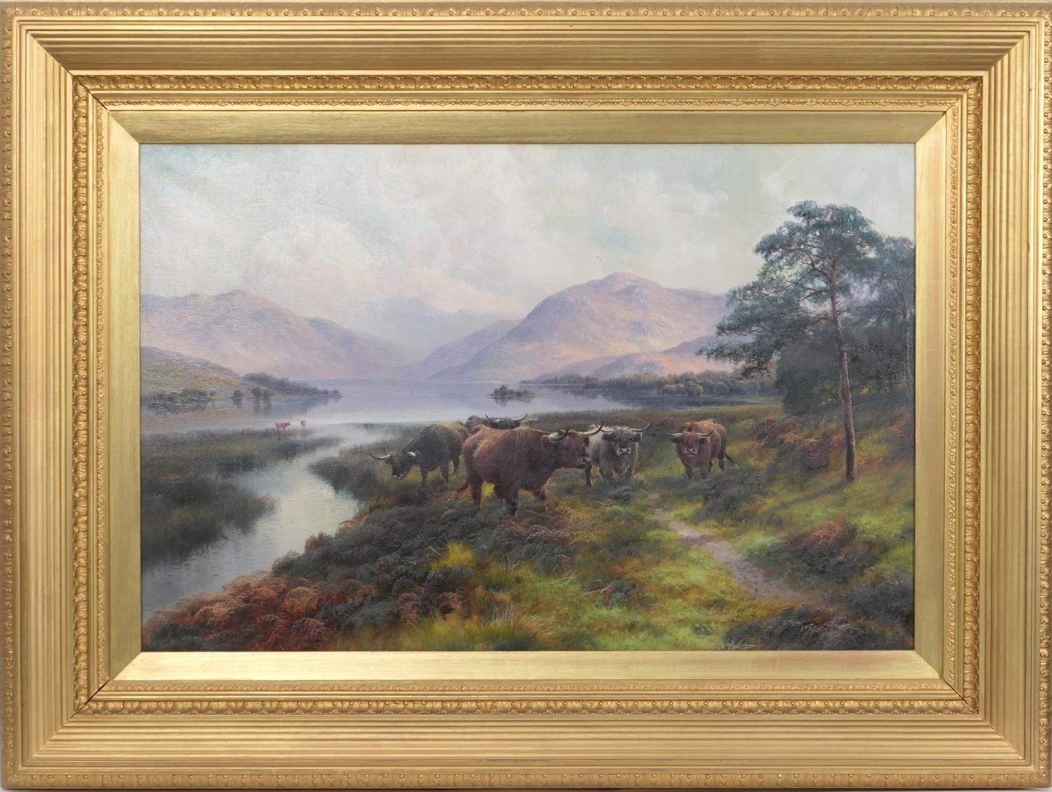 Henry R. Hall | Highland Cattle near Endrick Water | MutualArt
