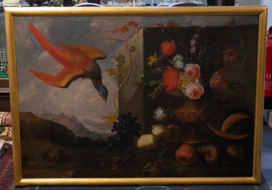 Jakob Bogdany | Birds of Paradise (Fire Bird) with fruit and flowers ...