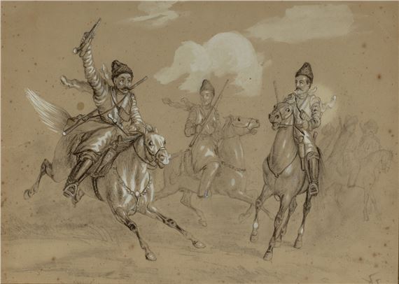 Prince Grigory Gagarin | A Cossack Charge (2011) | MutualArt