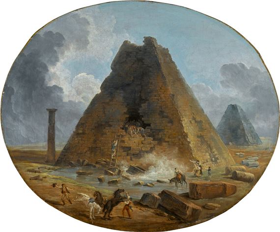 Hubert Robert | The sack of an ancient pyramid | MutualArt